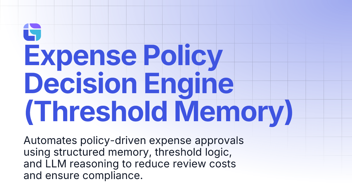 Expense Policy Decision Engine (Threshold Memory) | GLIK